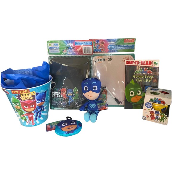 Disney | Toys | Pj Masks Easter Basket Plush Catboy Books Art Play Set ...